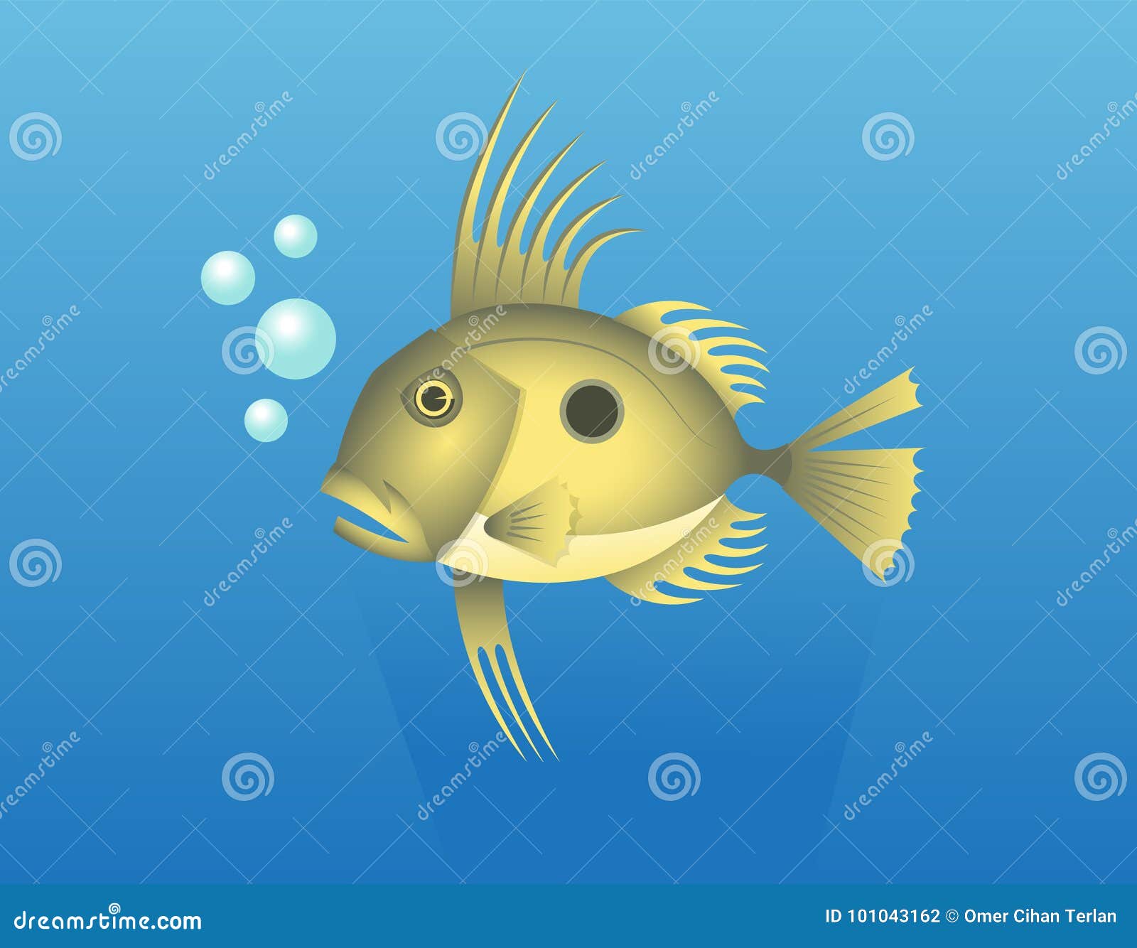 John Dory Fish stock vector. Illustration of chin, engraved - 101043162