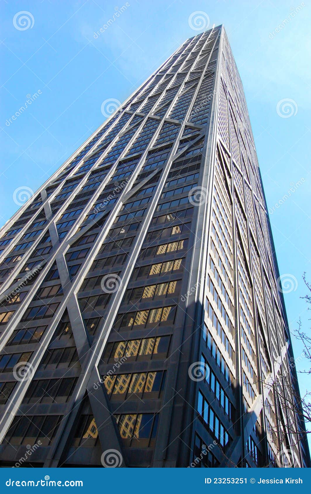 John Hancock Building on the Chicago Skyline Stock Image - Image of ...
