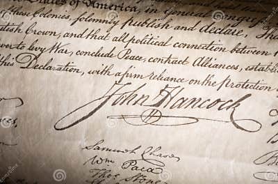 John Hancock Signature stock image. Image of democracy - 92728925