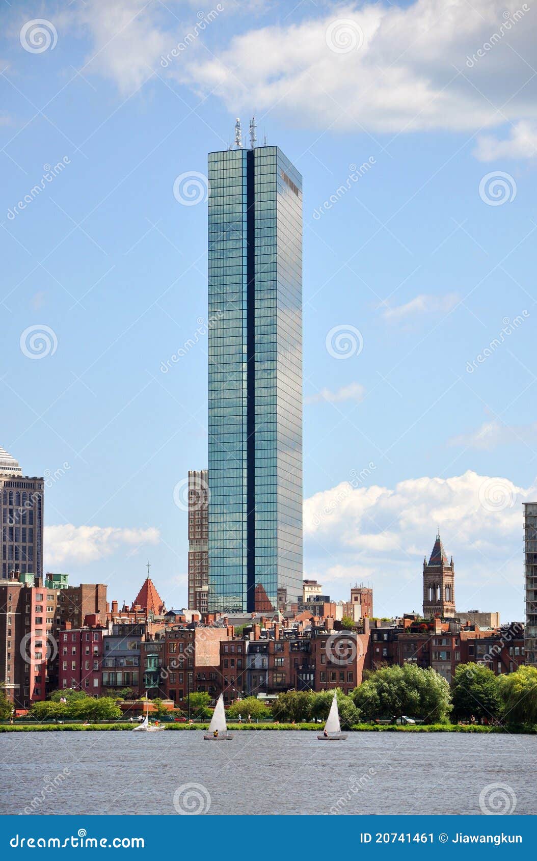 John Hancock Tower Skyscraper In Boston Editorial Image | CartoonDealer ...