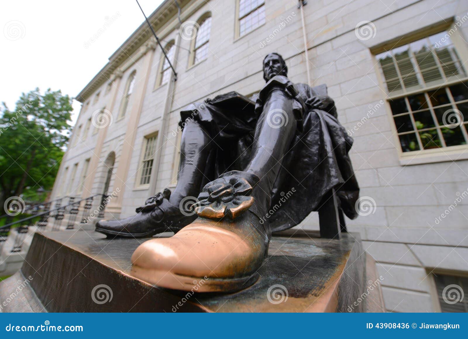 John Harvard Statue in Harvard University Stock Photo - Image of high ...