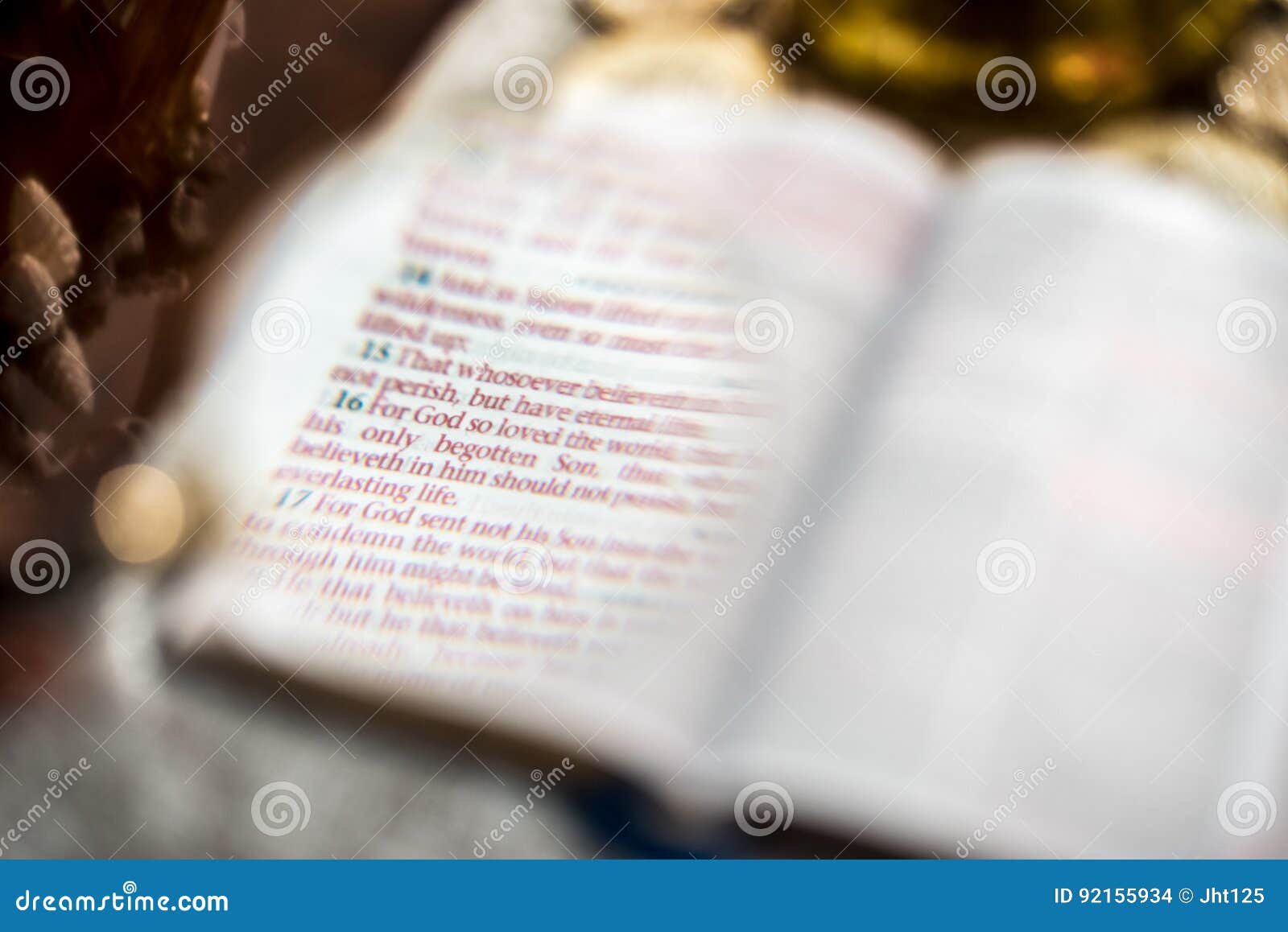 John 3:16 Scripture with Reading Magnifying Glasses Stock Photo - Image ...
