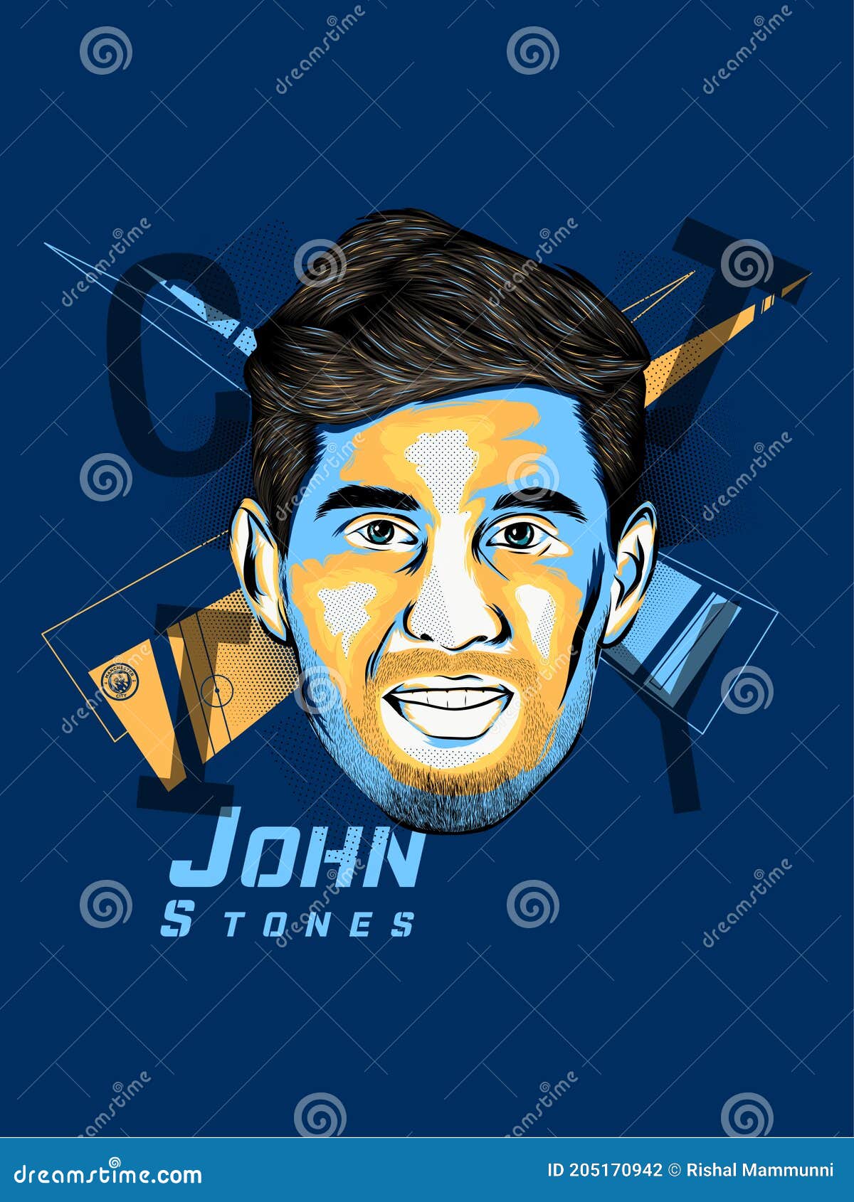 English Footballer John Stones Digital Art Editorial Photography ...