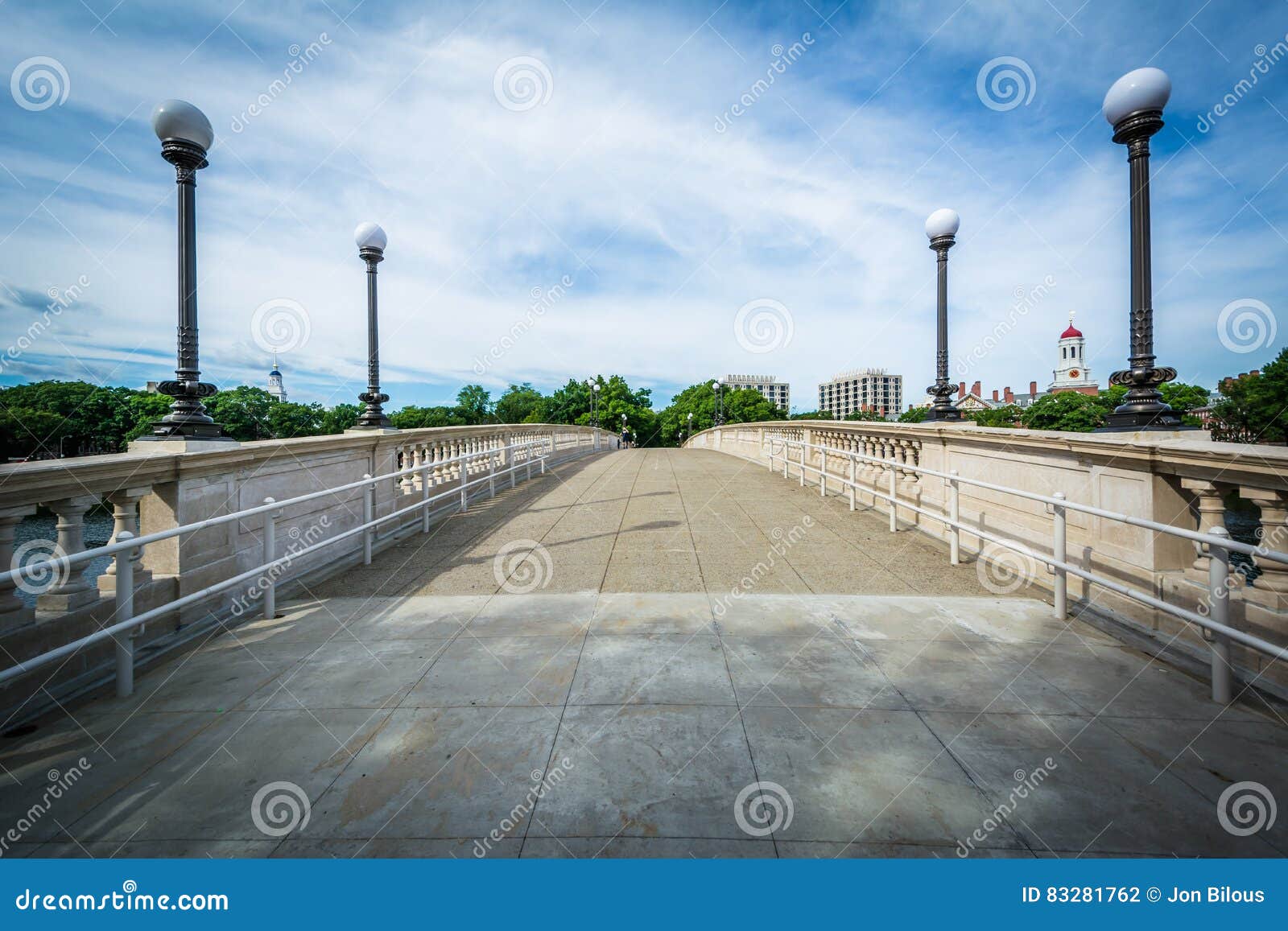 The John W Weeks Bridge, in Cambridge, Massachusetts. Stock Photo ...