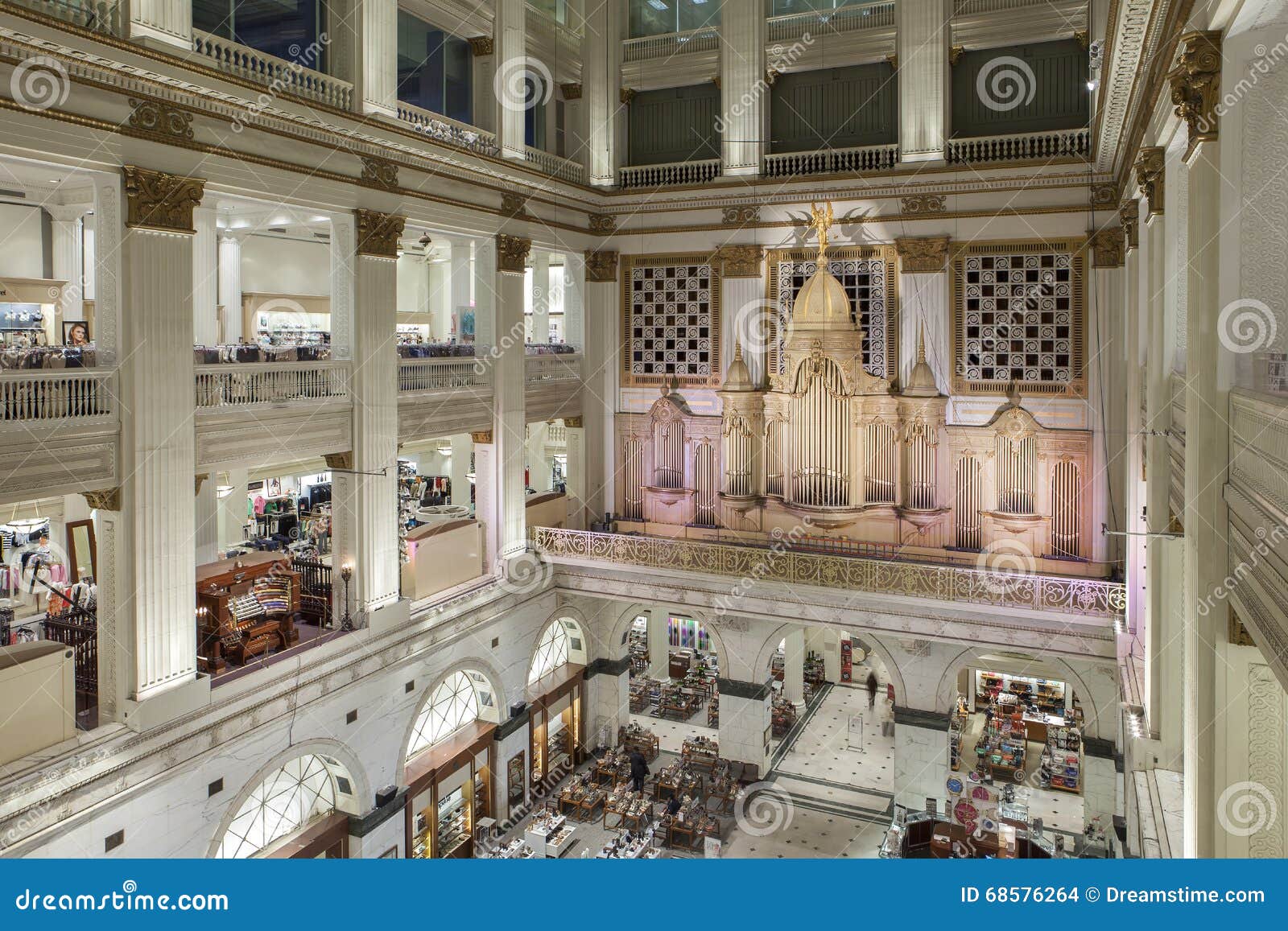 John Wanamaker Organ, Philadelphia Imagen de archivo editorial - Imagen ...