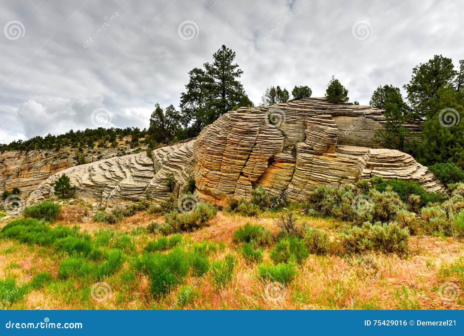 Johnson Canyon Road - L'Utah Fotografia Stock - Immagine di nave ...