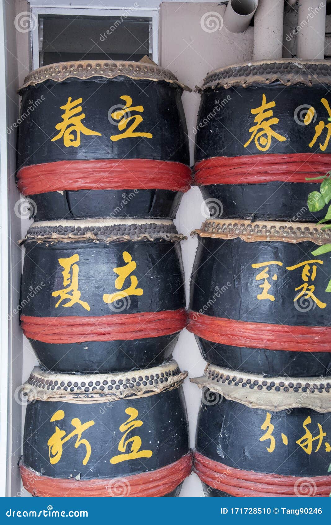 Chinese Drums Mounted on the Wall As Decorative Items Editorial Image ... Chinese Drums Mounted on the Wall As Decorative Items Editorial Image ...