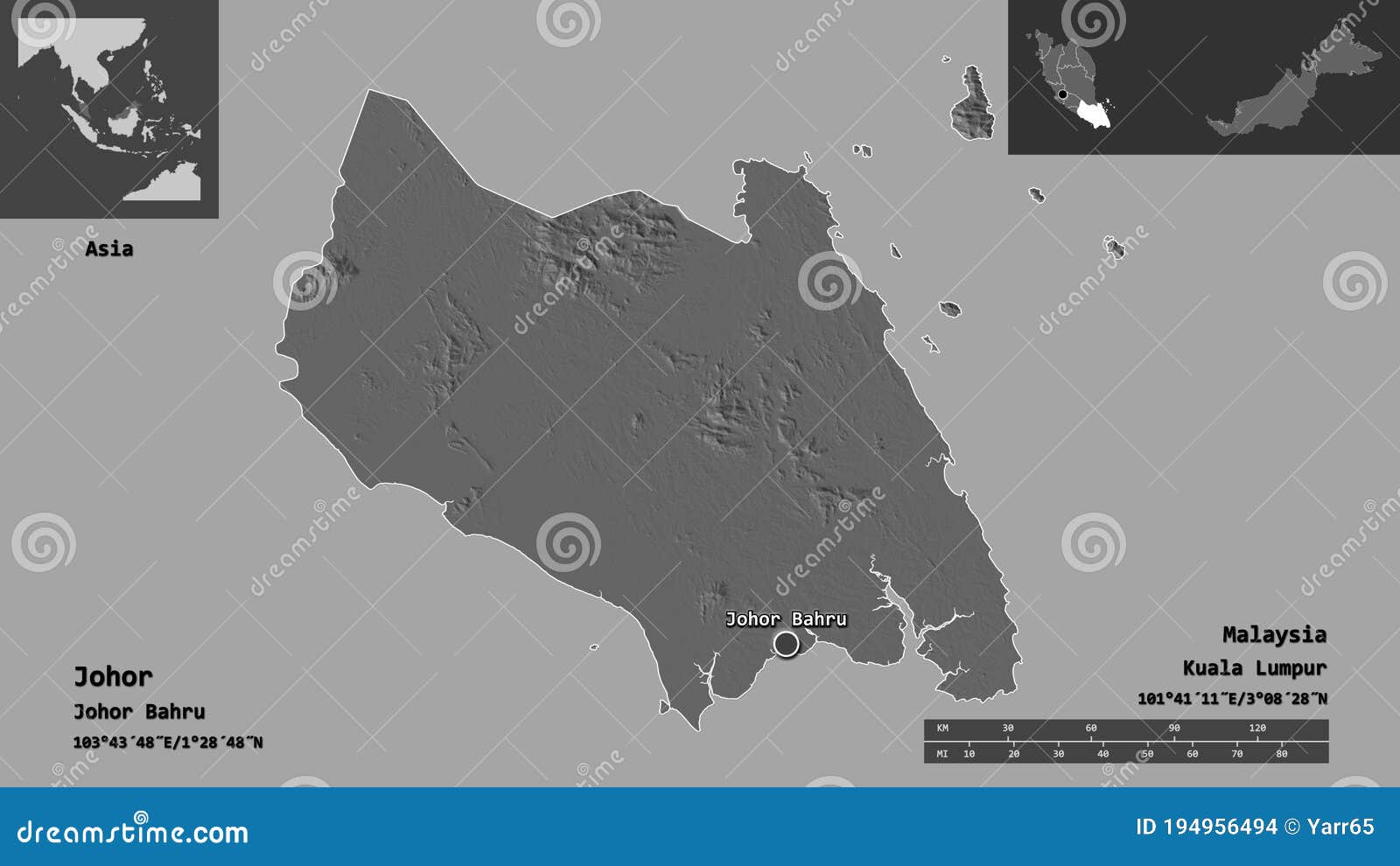 Johor, State of Malaysia,. Previews. Bilevel Stock Illustration ...