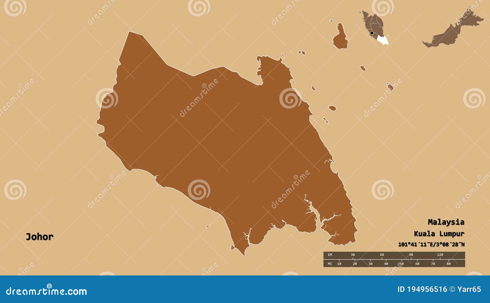 Johor, State of Malaysia, Zoomed. Pattern Stock Illustration ...