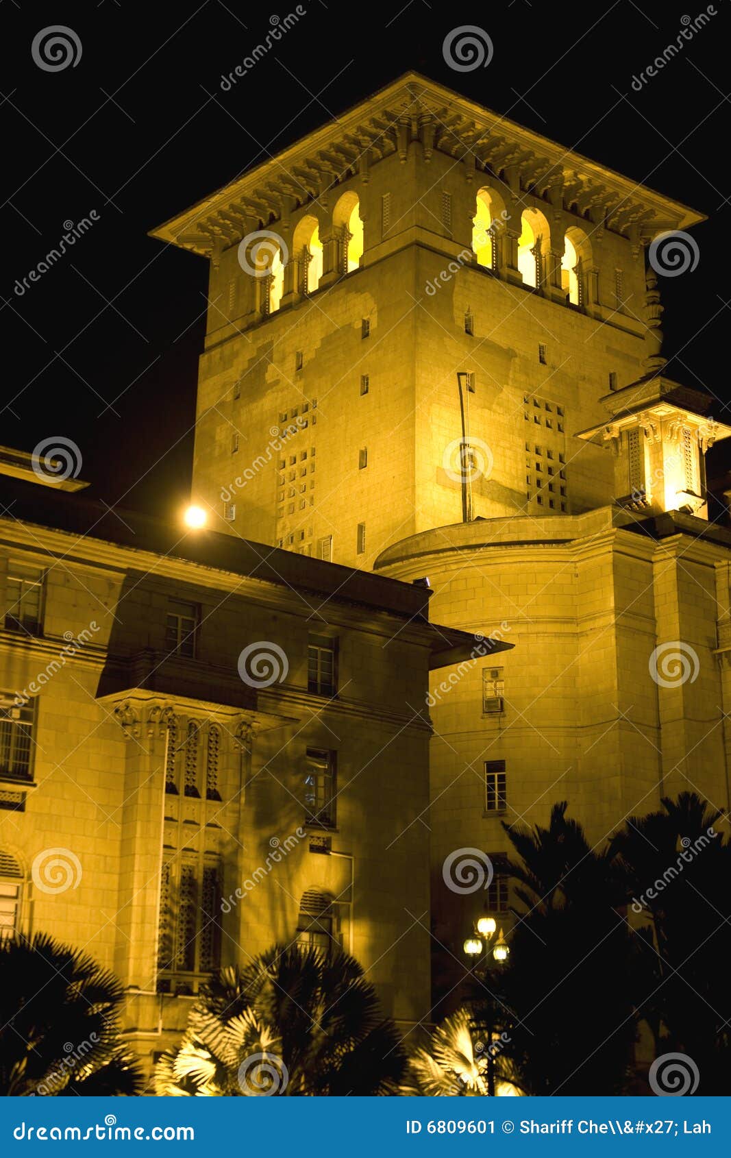 Johore State Secretariat stock image. Image of lights - 6809601