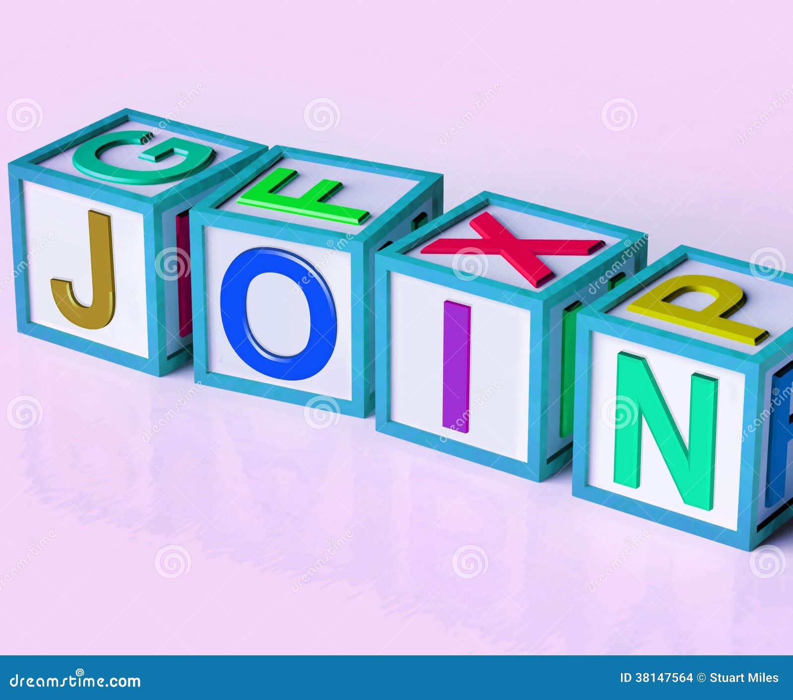 Join Blocks Mean Sign Up To Group or Organization Stock Illustration ...