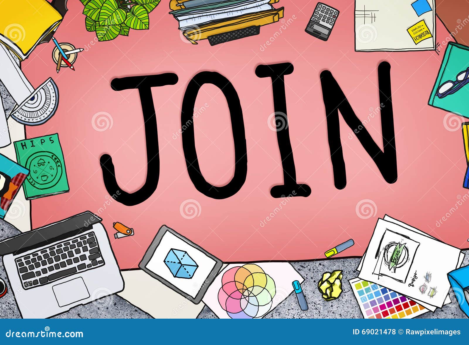 Join Business Service Contact Assistance Concept Stock Illustration ...