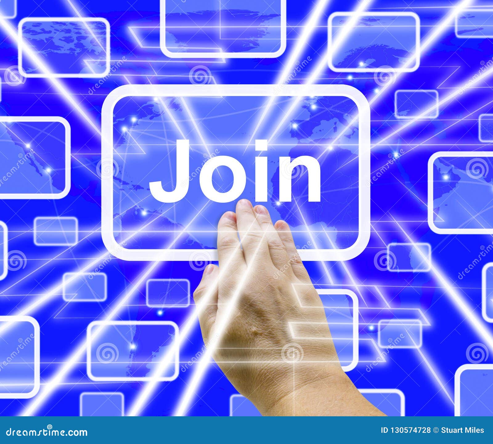 Join Button with Hand Showing Subscription 3d Rendering Stock Photo ...