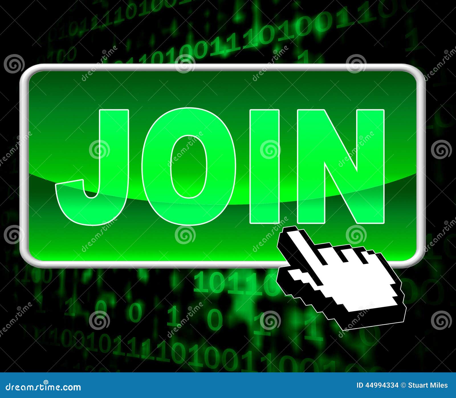 Join Button Means World Wide Web and Admission Stock Illustration ...