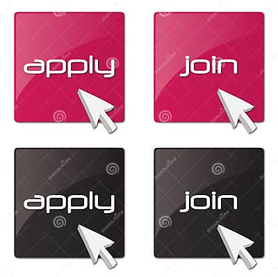 Join buttons stock vector. Illustration of registration - 6357868