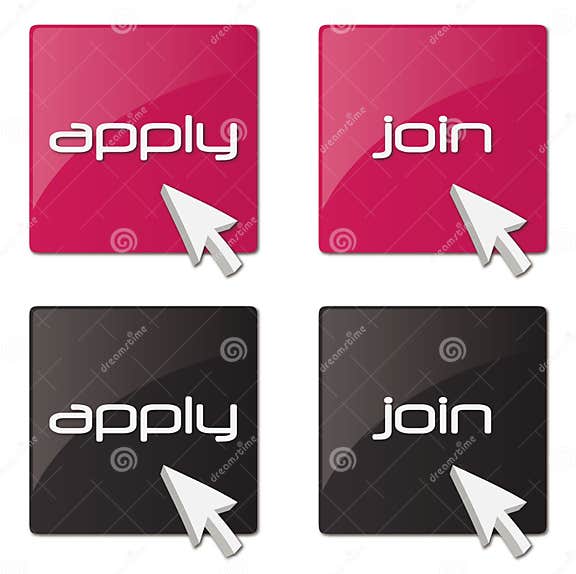 Join buttons stock vector. Illustration of registration - 6357868