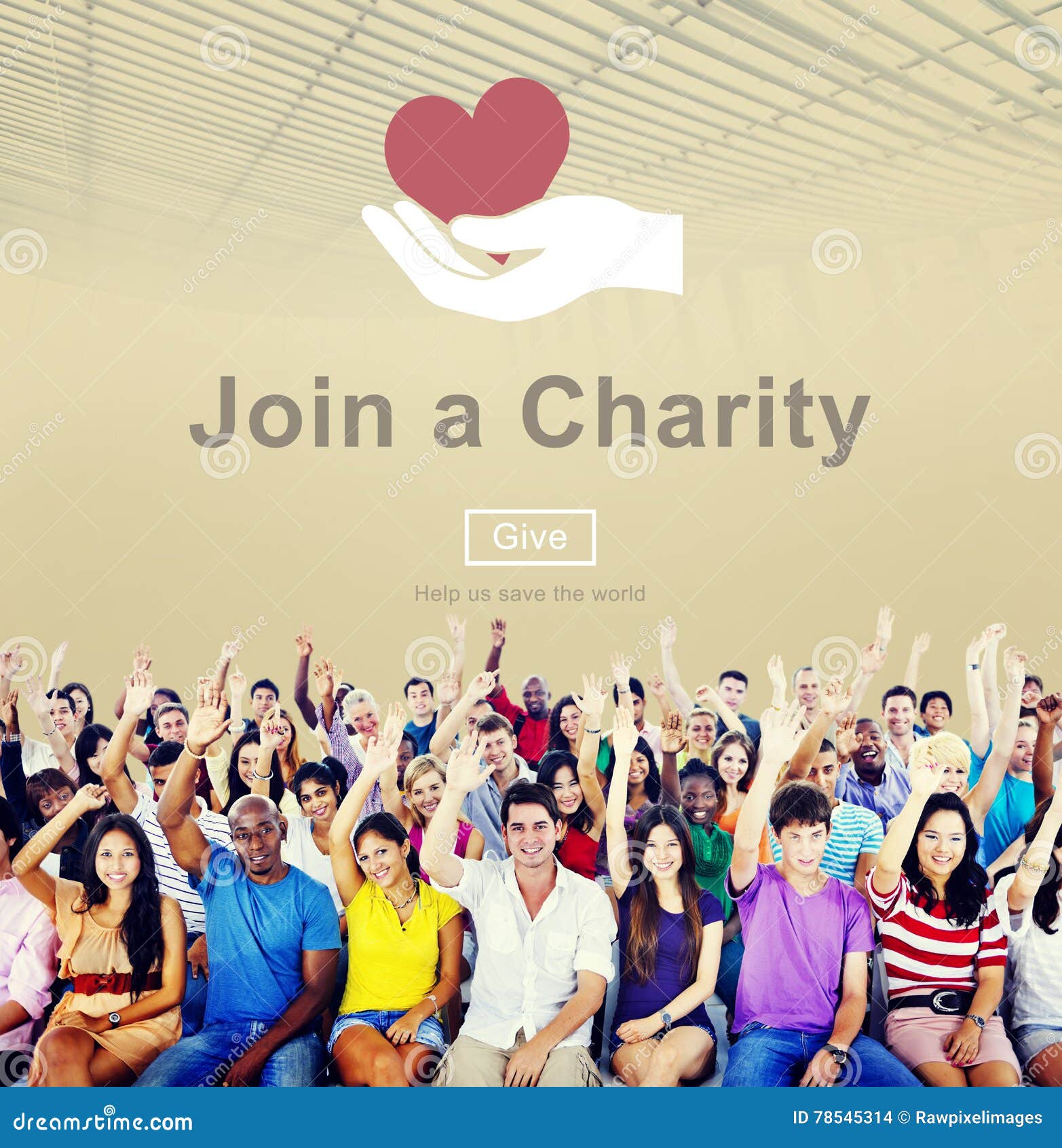 Join a Charity Help Invitation Care Love Concept Stock Photo - Image of ...