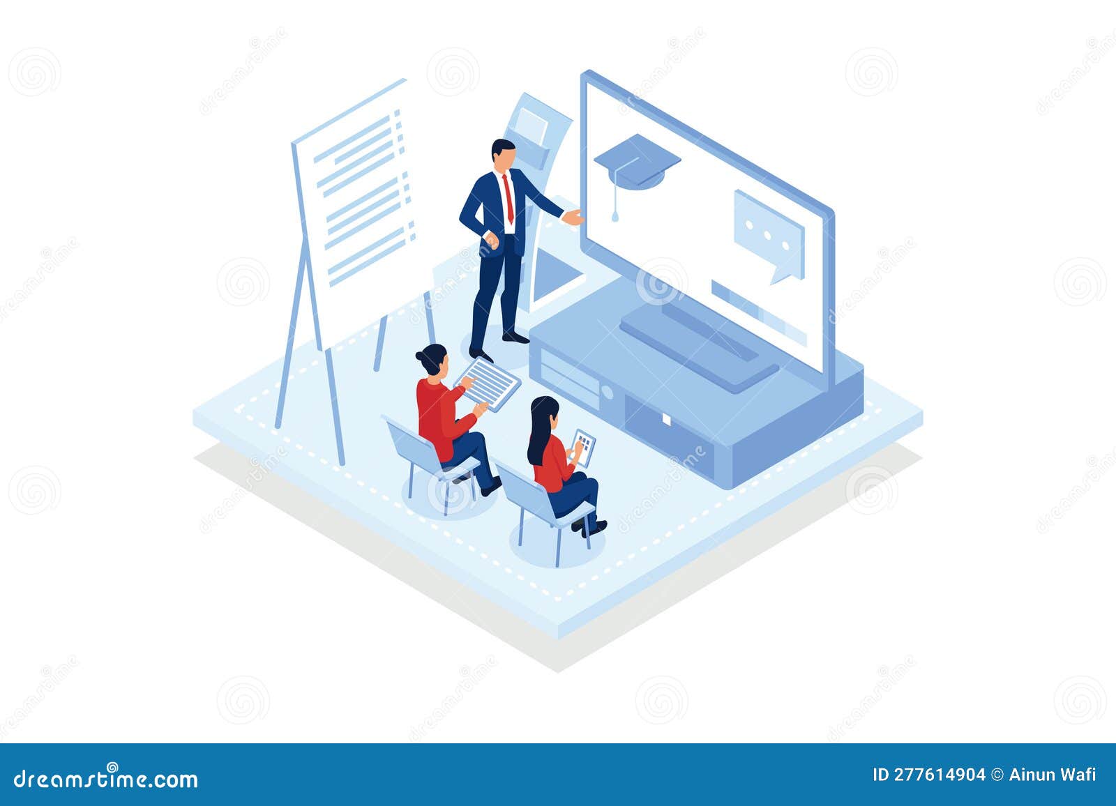 Join Class. People Joining Smart Classes Via Teaching Software, Video ...