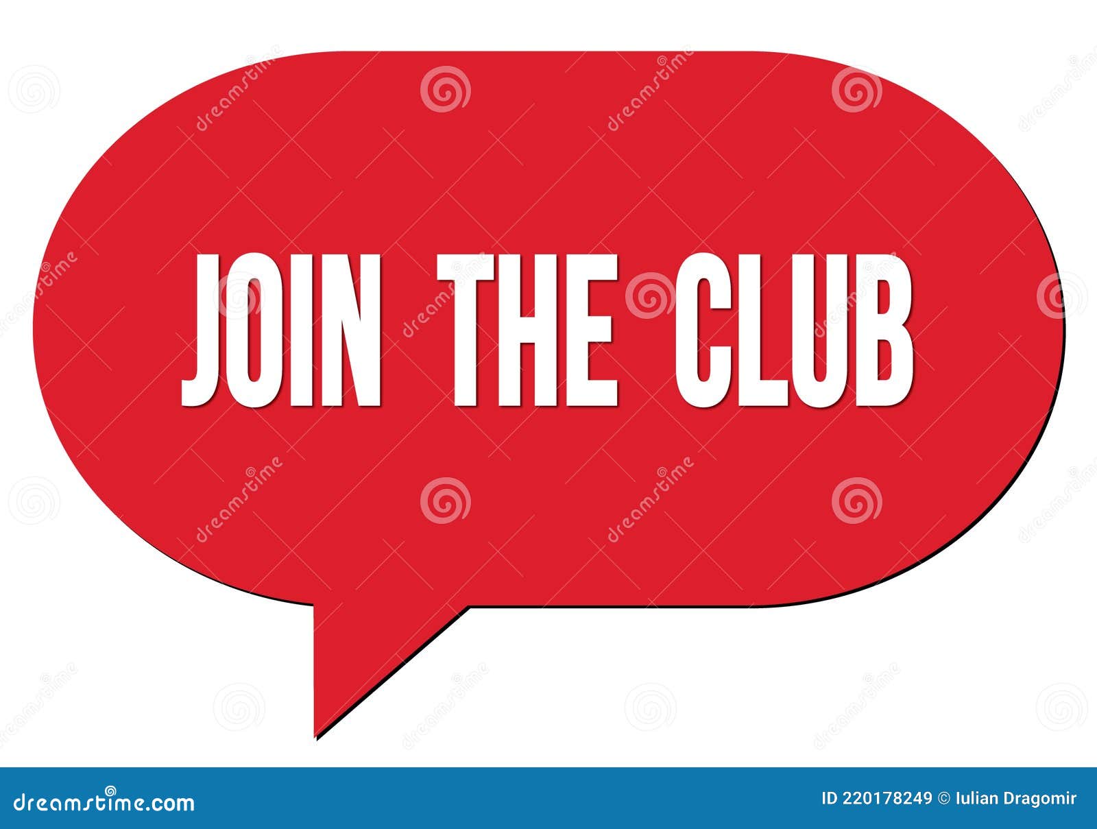 JOIN the CLUB Text Written in a Red Speech Bubble Stock Illustration ...
