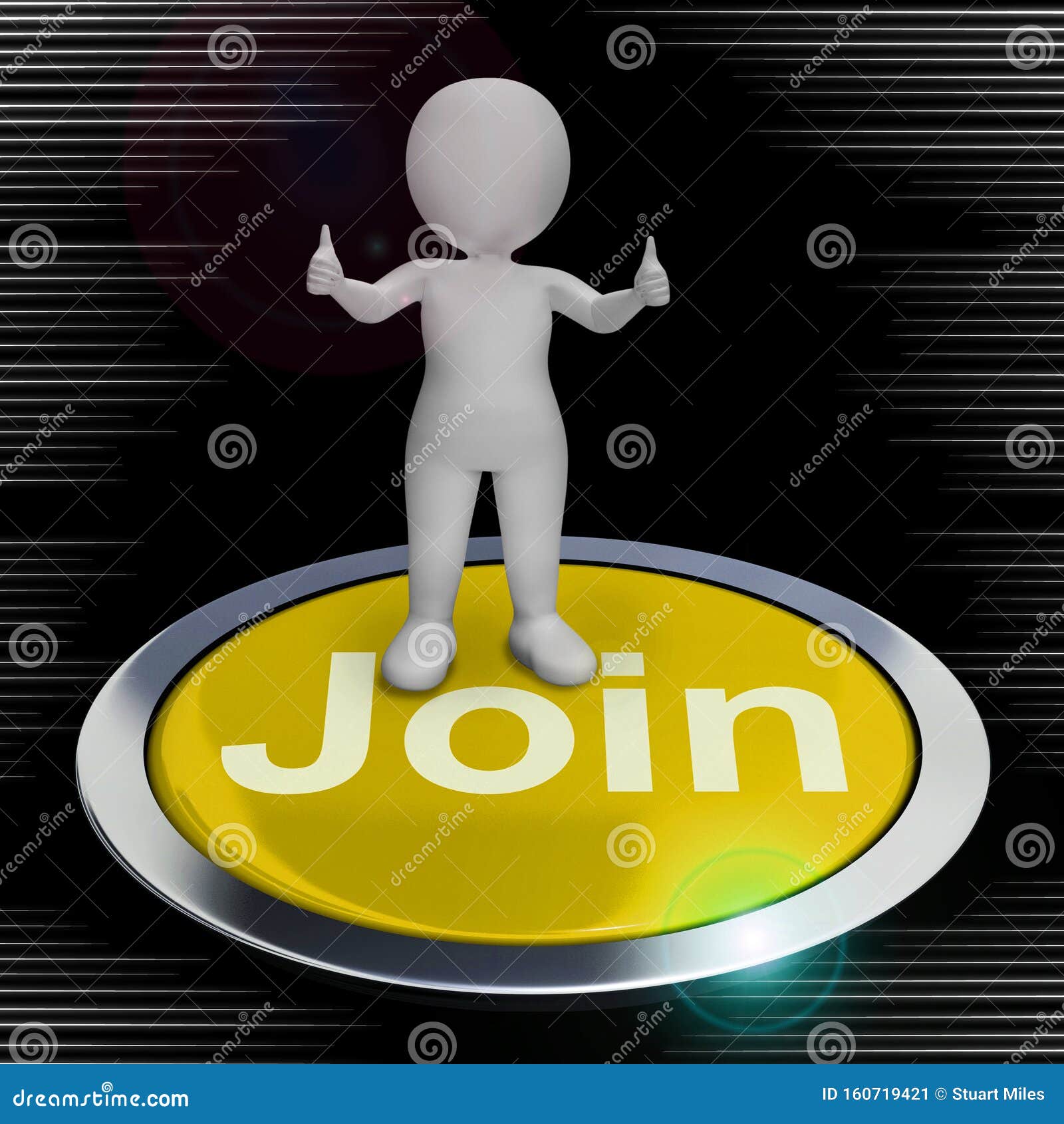 Join Concept Icon Means Registration or Signing Up - 3d Illustration ... Join Concept Icon Means Registration or Signing Up - 3d Illustration ...