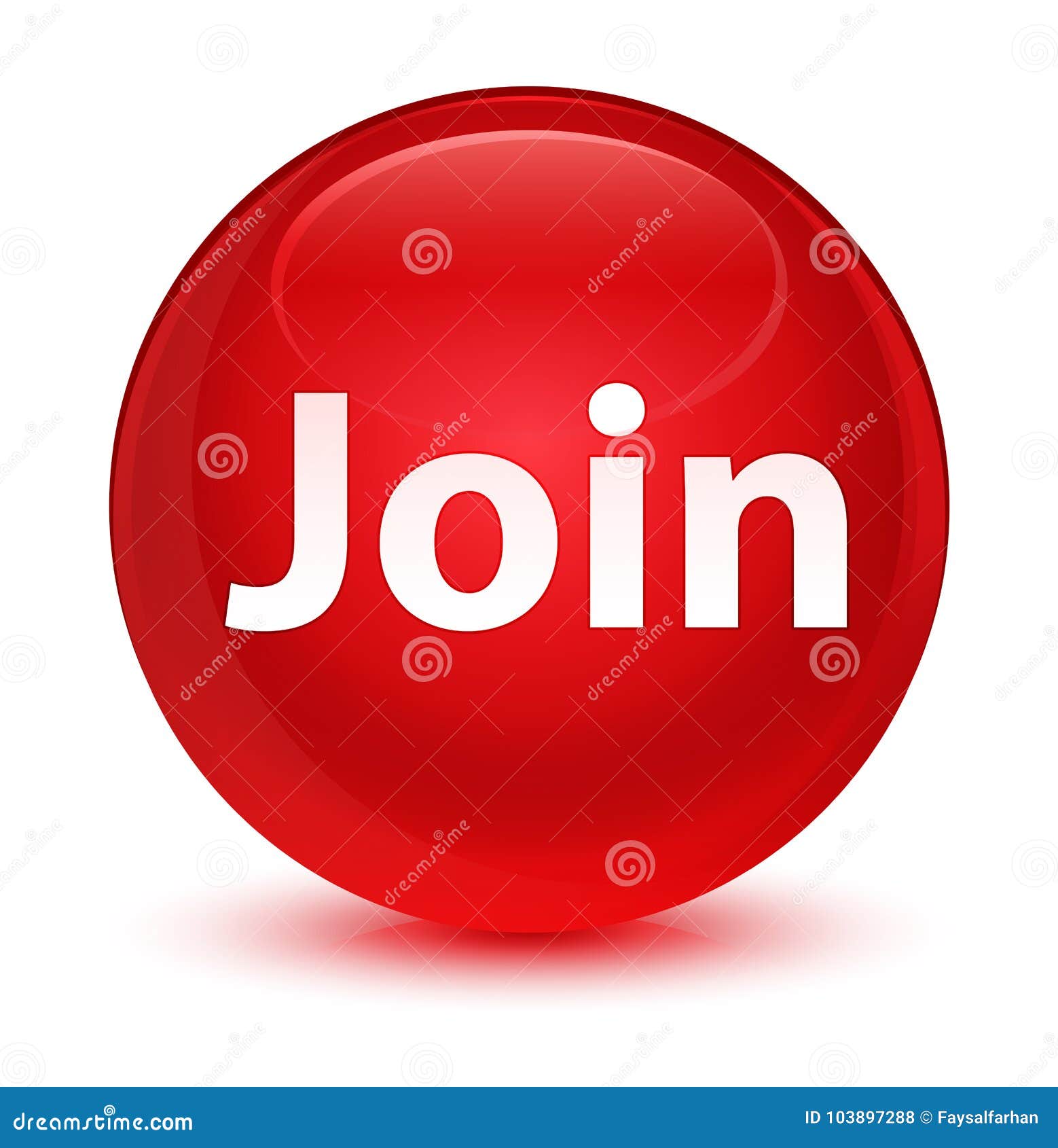 Join Glassy Red Round Button Stock Illustration - Illustration of apply ...