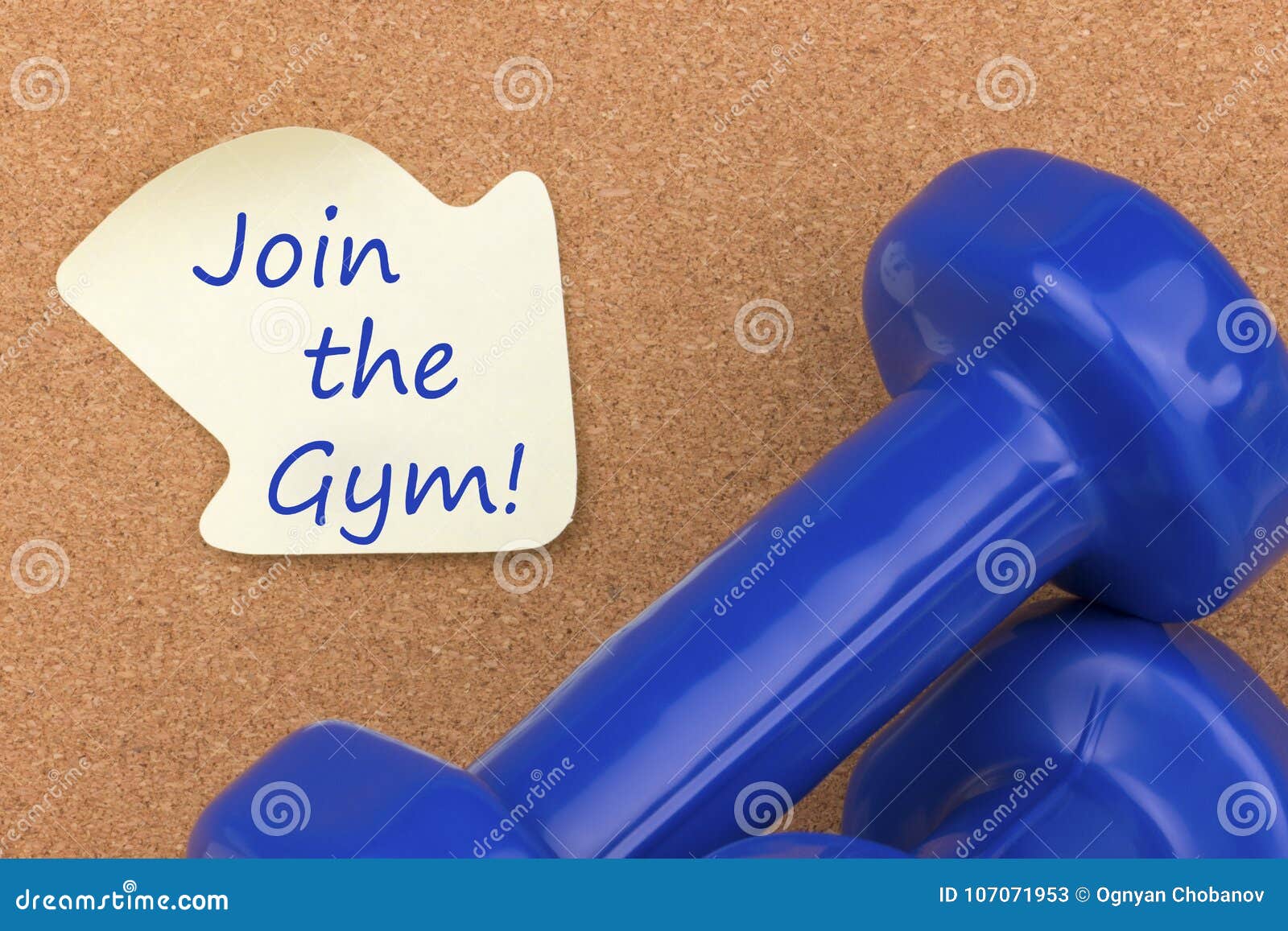 Join the Gym Written on Note Stock Image - Image of growth, personal ...