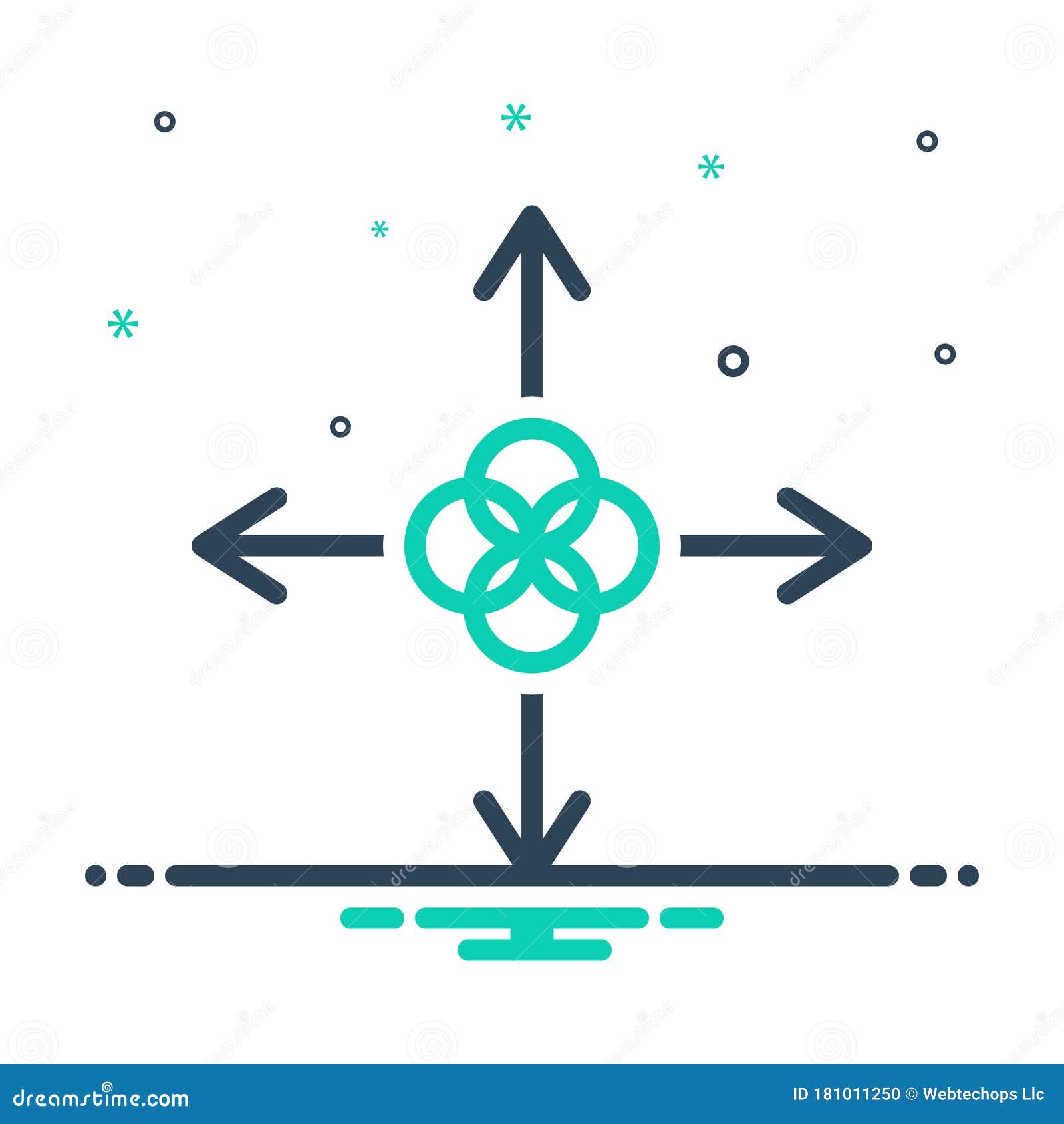 Mix Icon for Join, Arrow and Direction Stock Vector - Illustration of ...