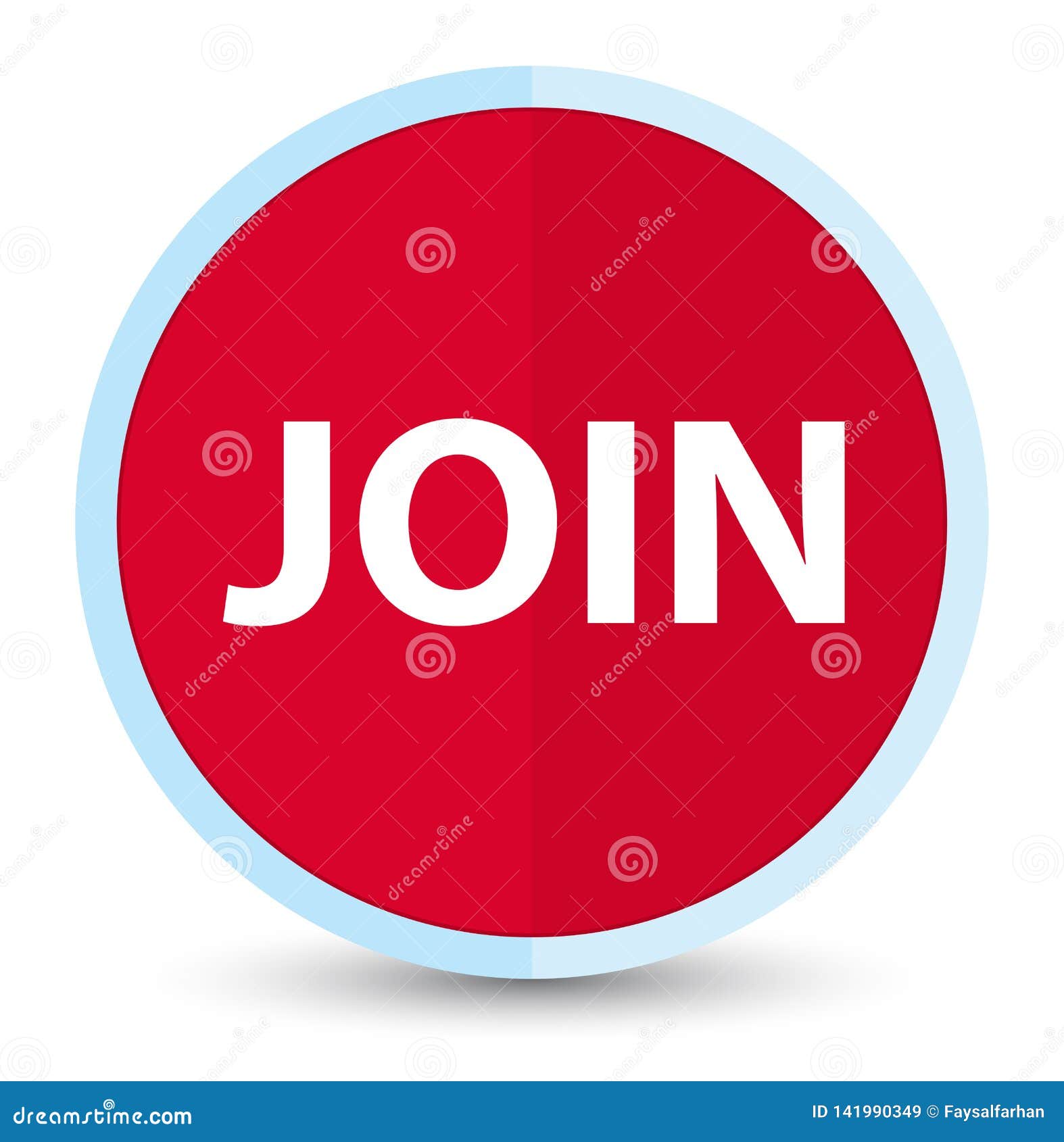 Join Flat Prime Red Round Button Stock Vector - Illustration of attach ...