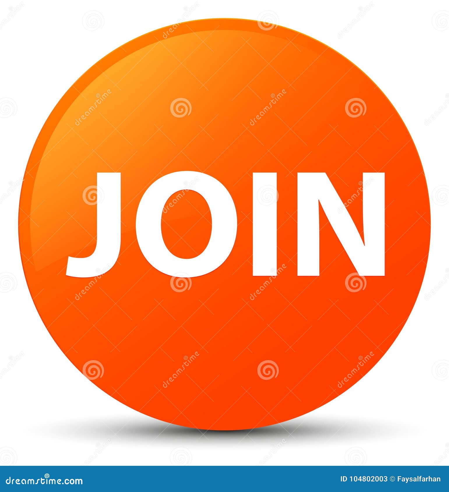 Join orange round button stock illustration. Illustration of join ...