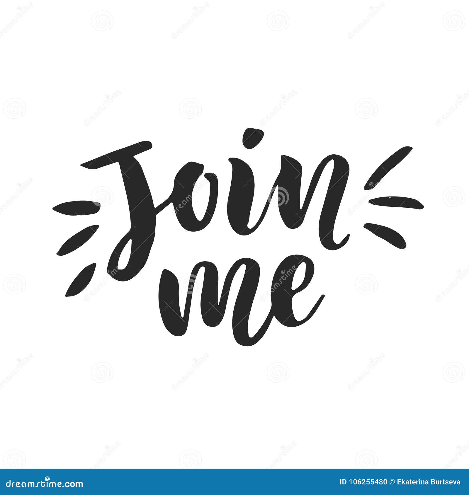 Join me. Hand lettering stock vector. Illustration of network - 106255480 Join me. Hand lettering stock vector. Illustration of network - 106255480