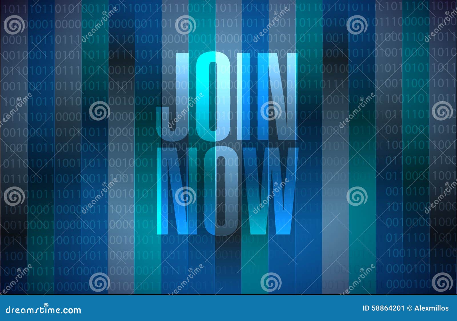 Join Now Binary Background Sign Concept Stock Illustration ...