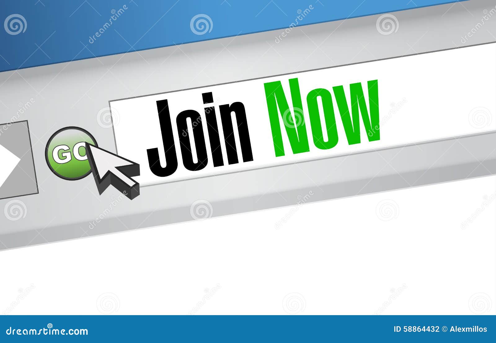 Join Now Browser Sign Concept Stock Illustration - Illustration of ...