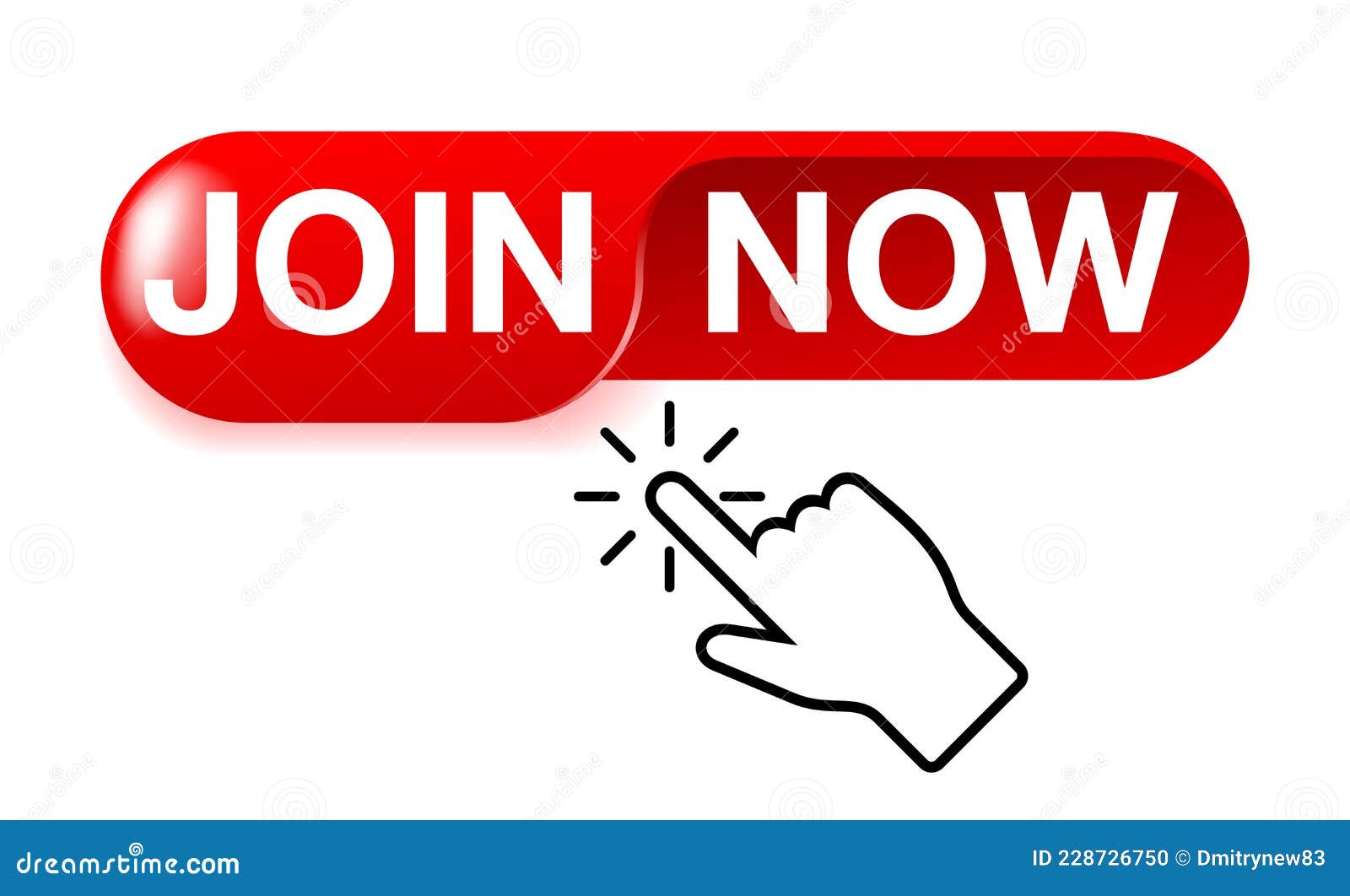 Join Now Button - Rounded Active Element Stock Vector - Illustration of ...