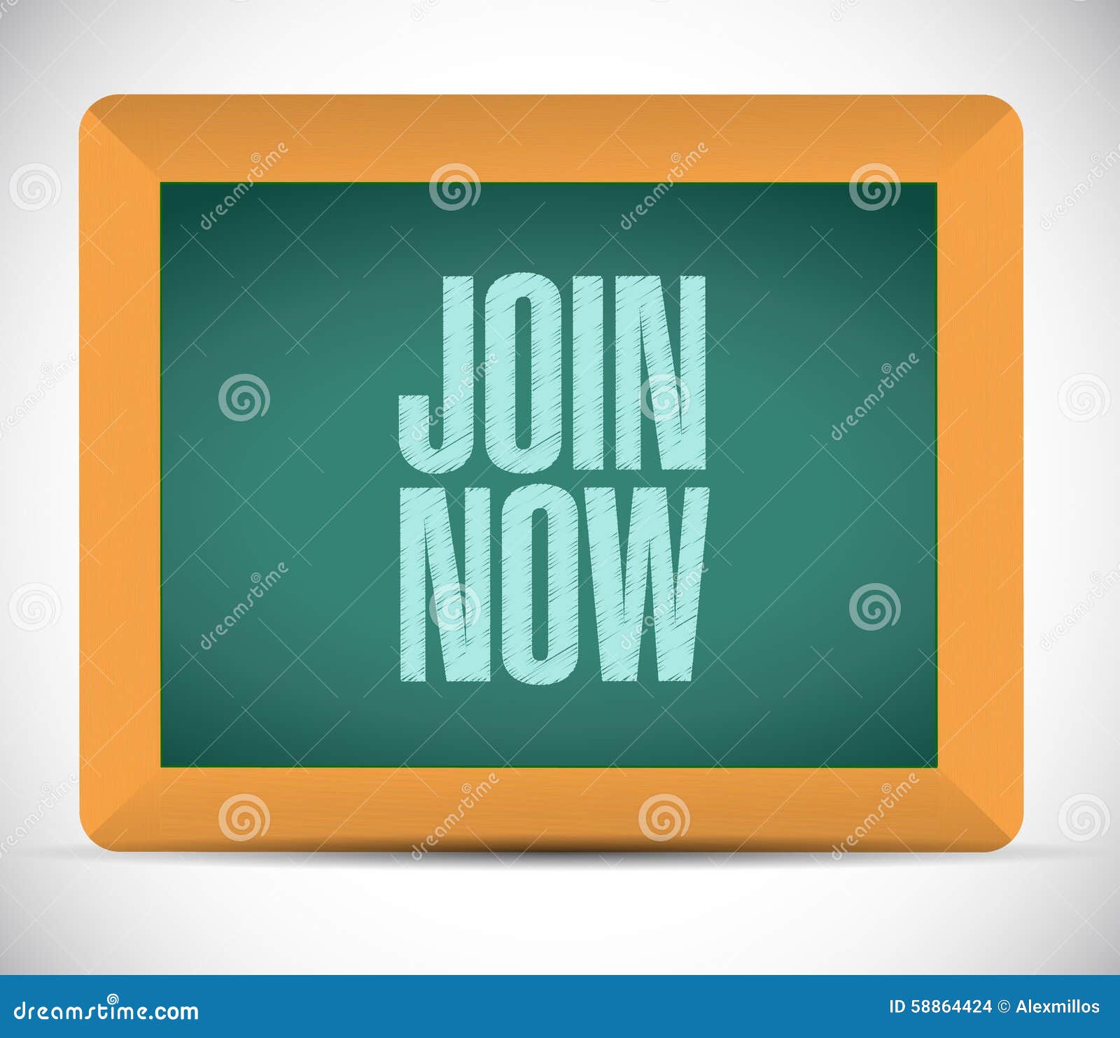 Join Now Chalkboard Sign Concept Stock Illustration - Illustration of ...