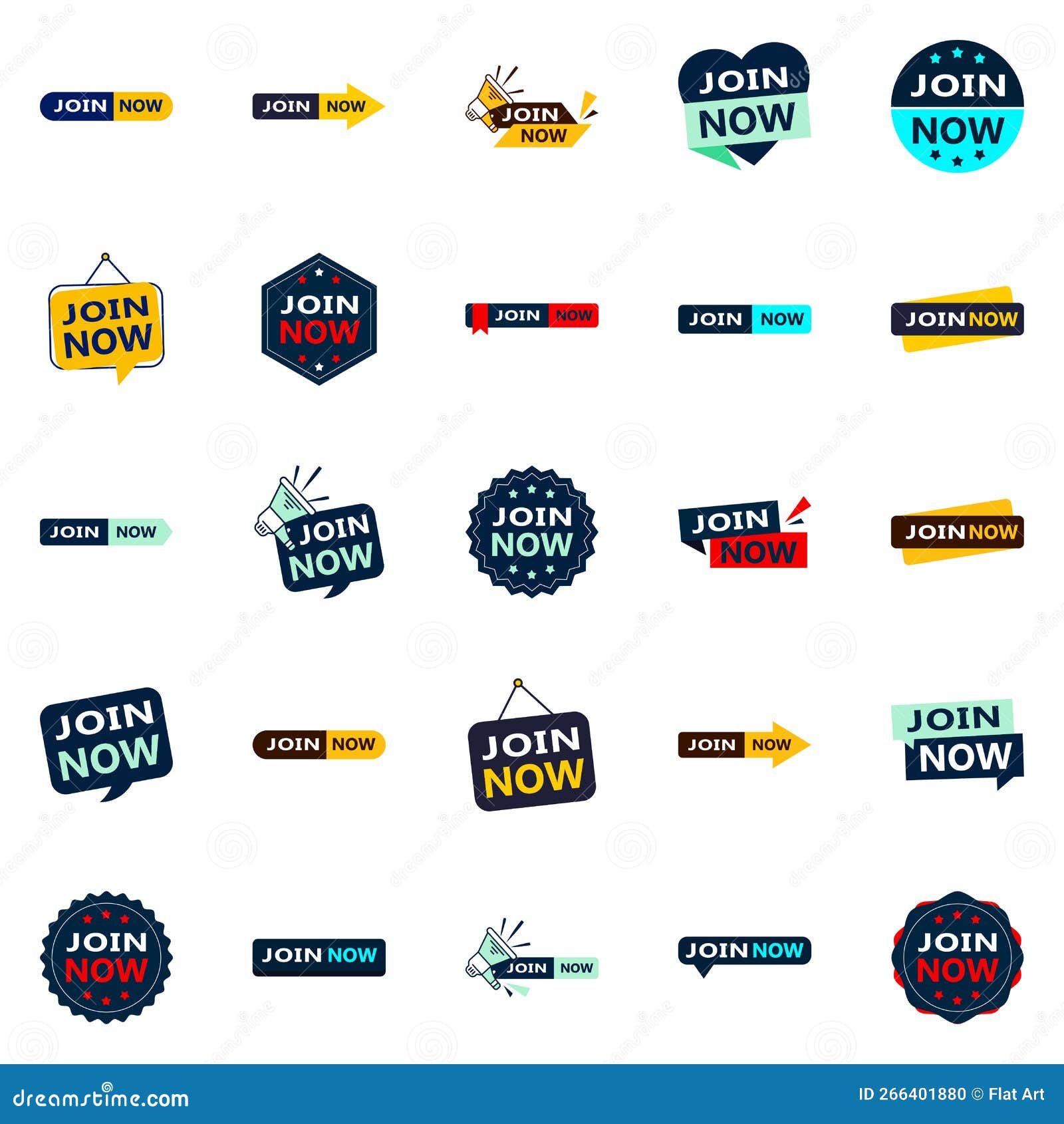 Join Now 25 High Quality Typographic Elements To Drive Membership Sign ...