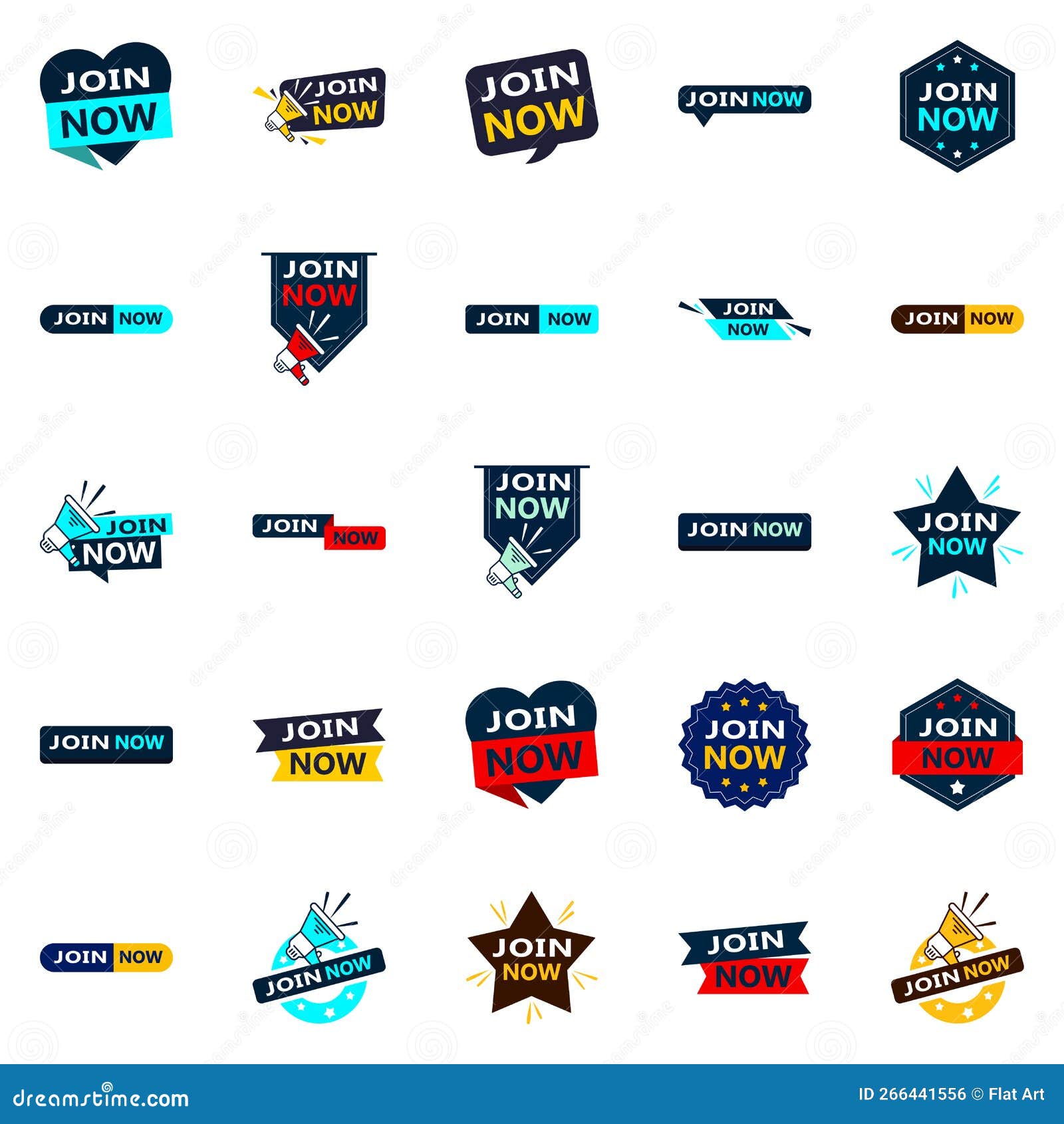 Join Now 25 High Quality Typographic Elements To Drive Sign Ups Stock ...