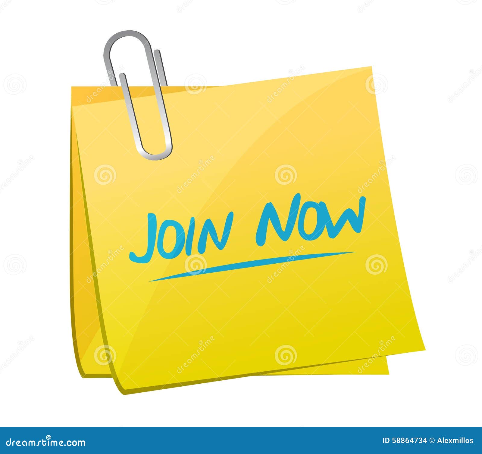 Join Now Memo Post Sign Concept Stock Illustration - Illustration of ...