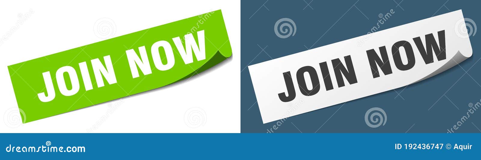 Join Now Sticker. Join Now Sign Set Stock Vector - Illustration of note ...