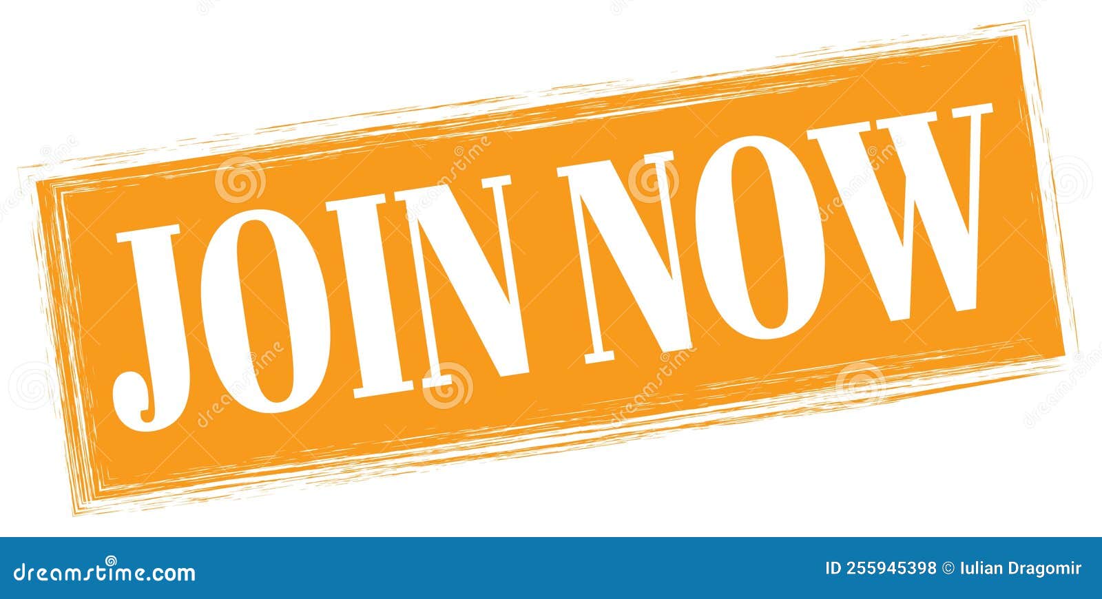JOIN NOW Text Written on Orange Stamp Sign Stock Illustration ...
