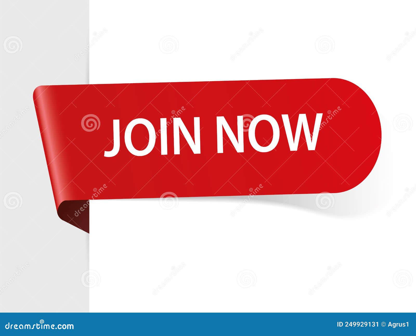JOIN NOW - Vector Illustration of Red Colored Label Banner on White ...