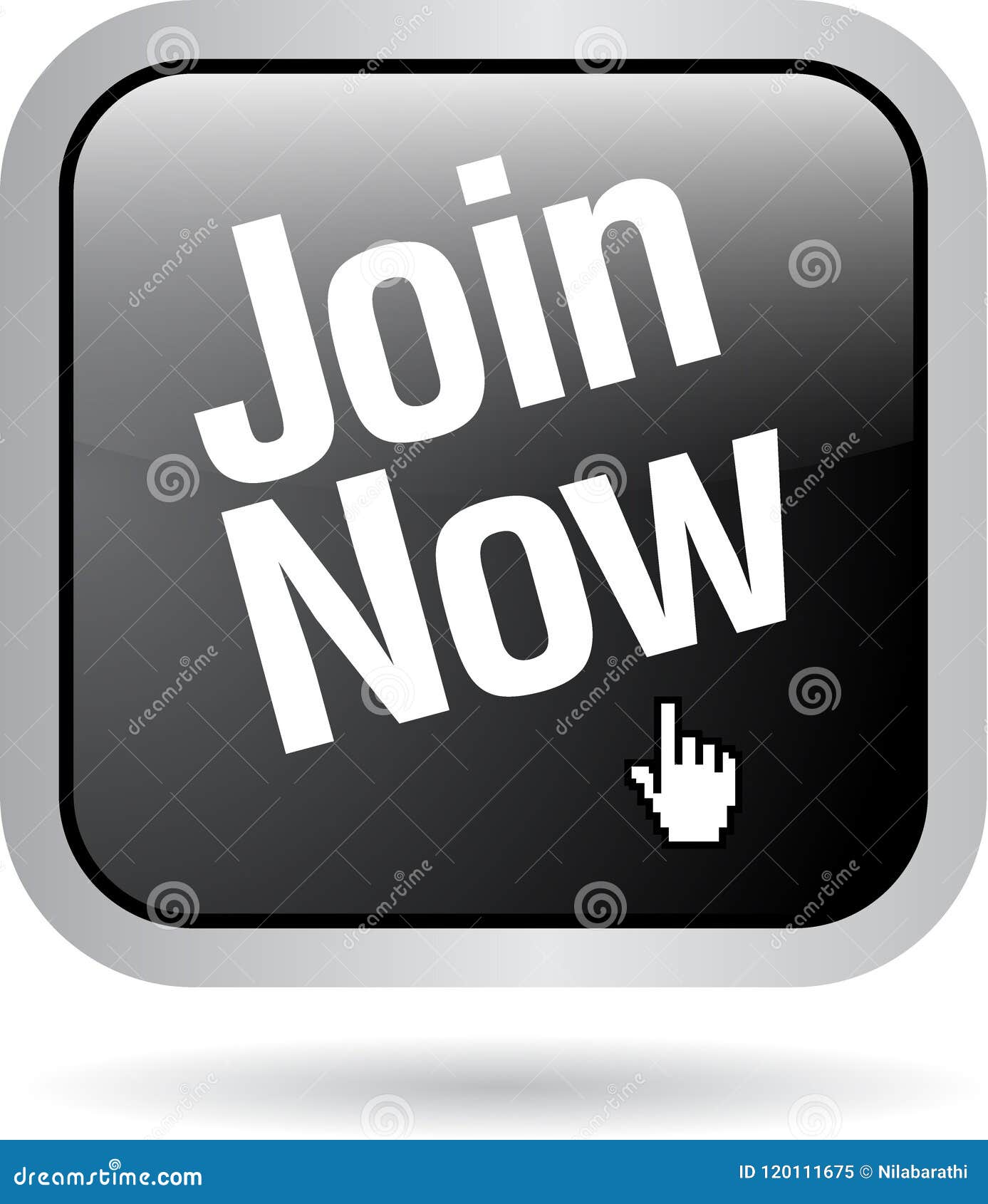 Join now web button stock illustration. Illustration of bright - 120111675