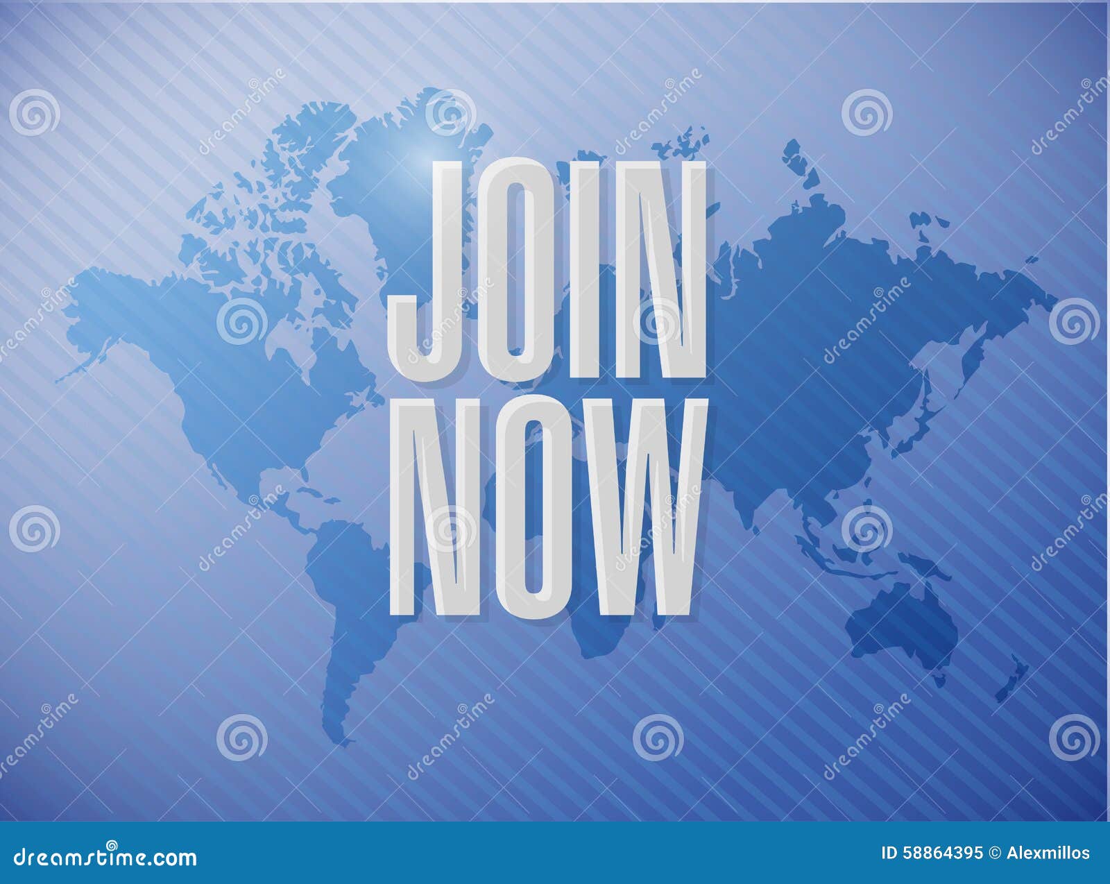 Join Now World Map Sign Concept Stock Illustration - Illustration of ...
