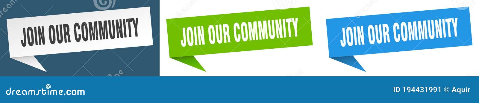 Join Our Community Banner. Join Our Community Speech Bubble Label Set ...
