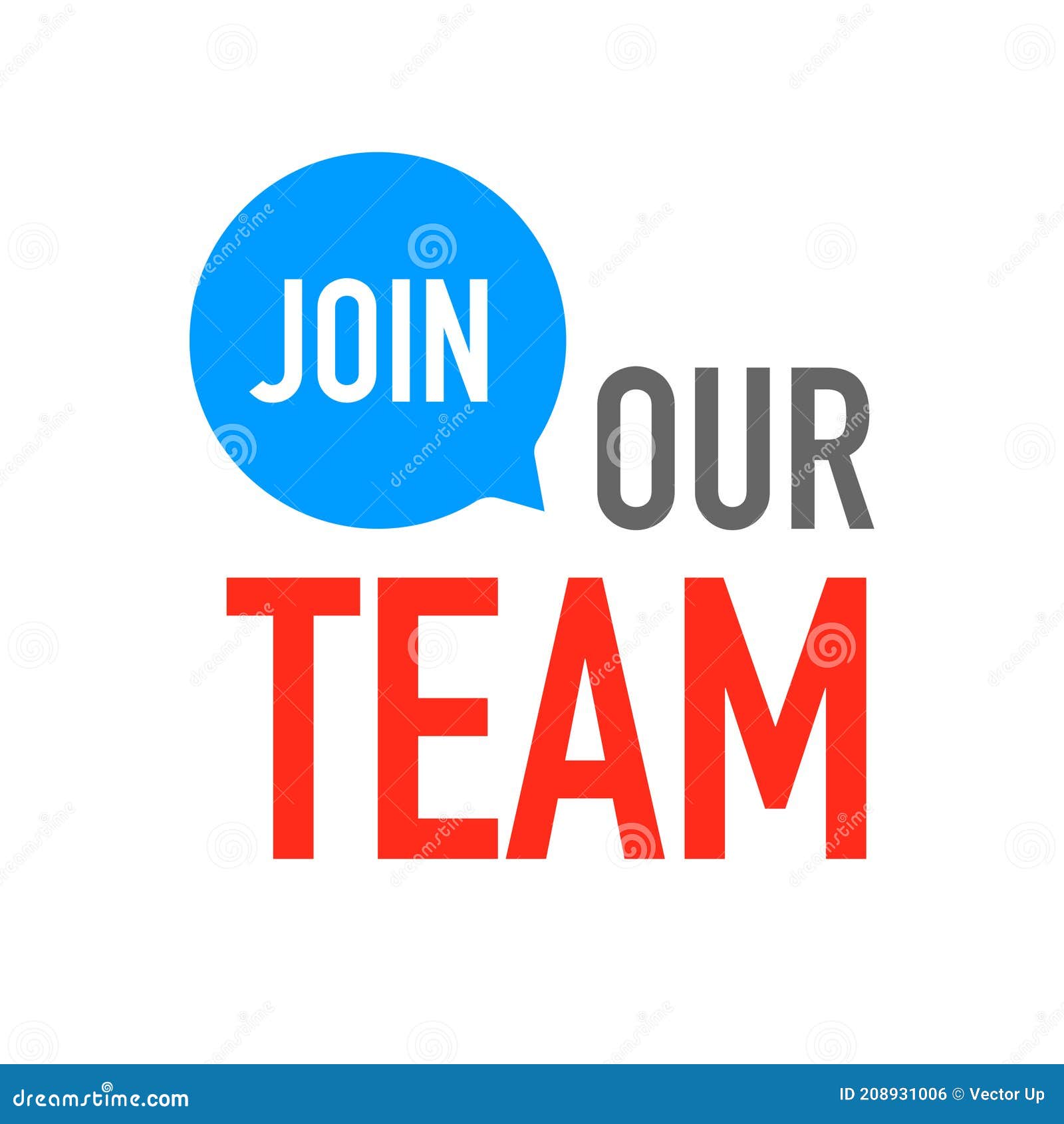 Join Our Team. Badge with Megaphone Icon. Flat Vector Illustration on ...