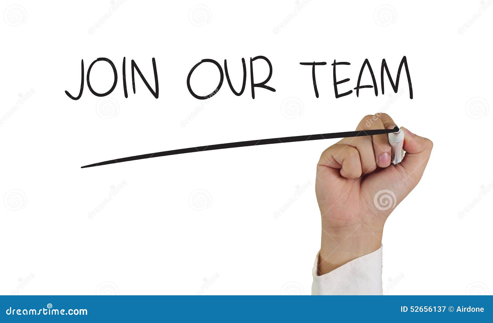 Join Our Team stock image. Image of recruit, handwritten - 52656137