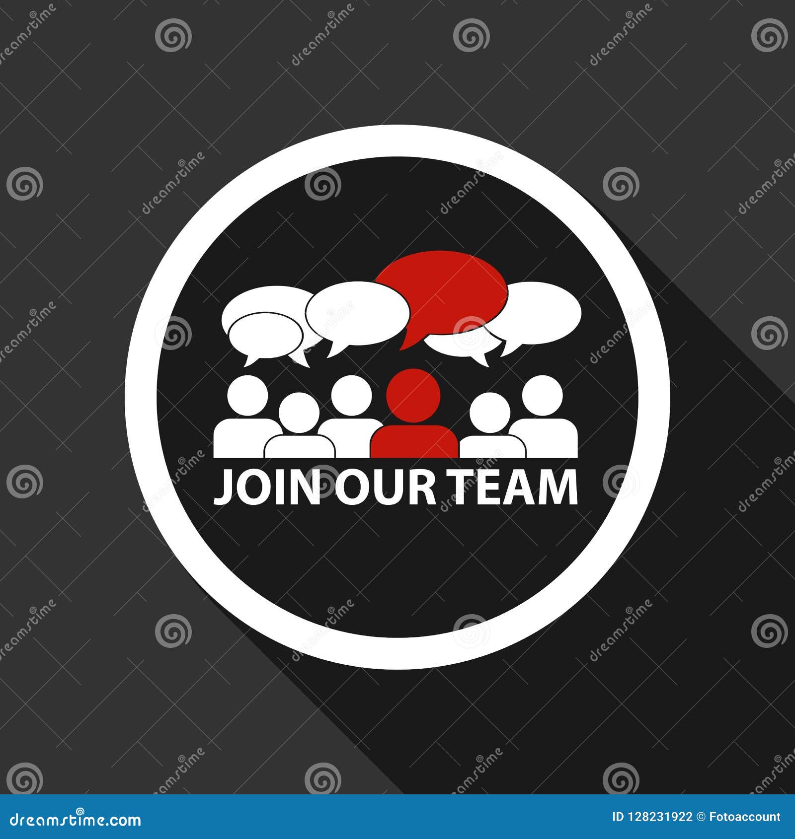 Join Our Team Button with Group of People - Vector Illustration on Gray ...