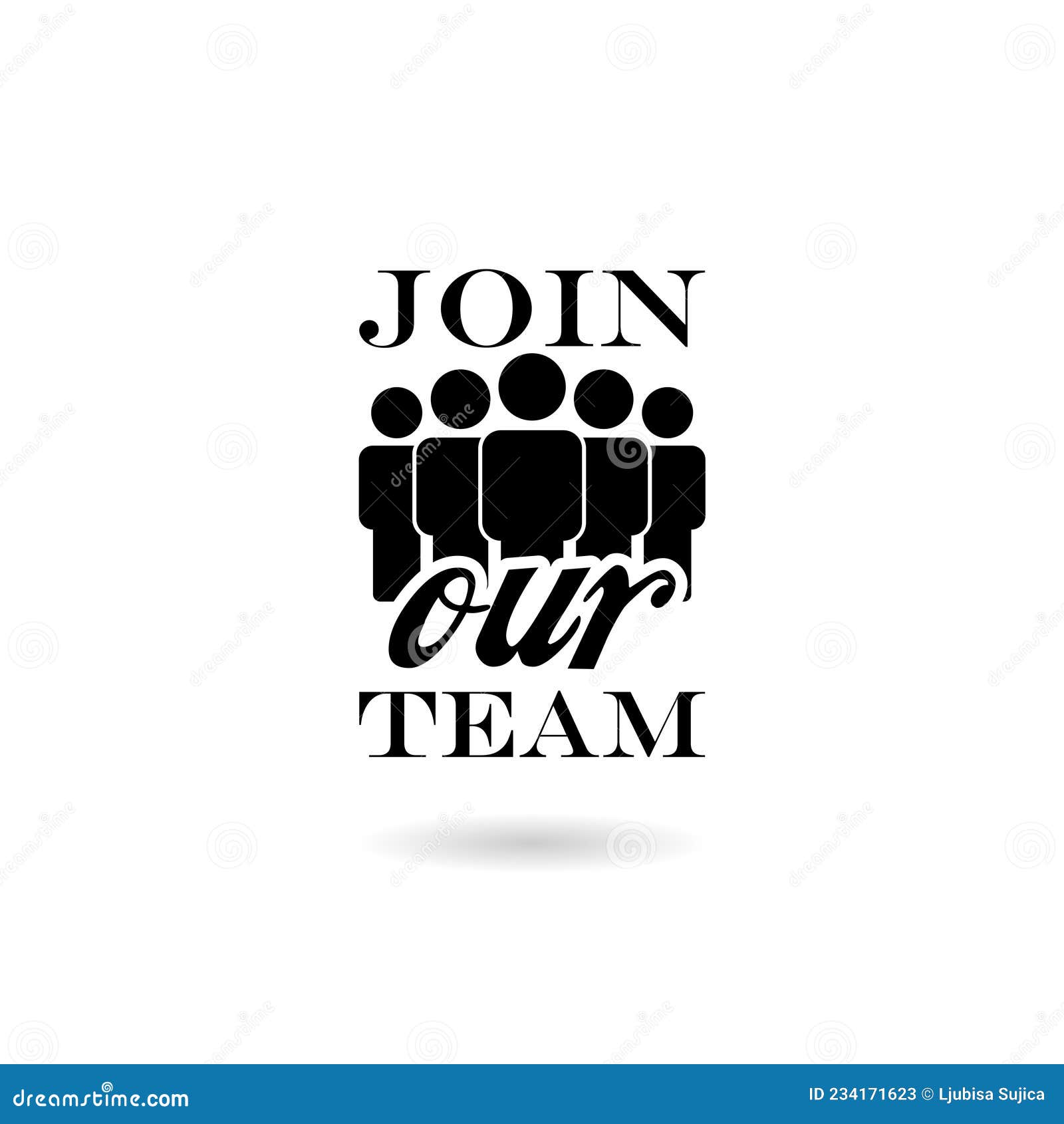 Join Our Team Icon with Shadow Stock Vector - Illustration of team ...