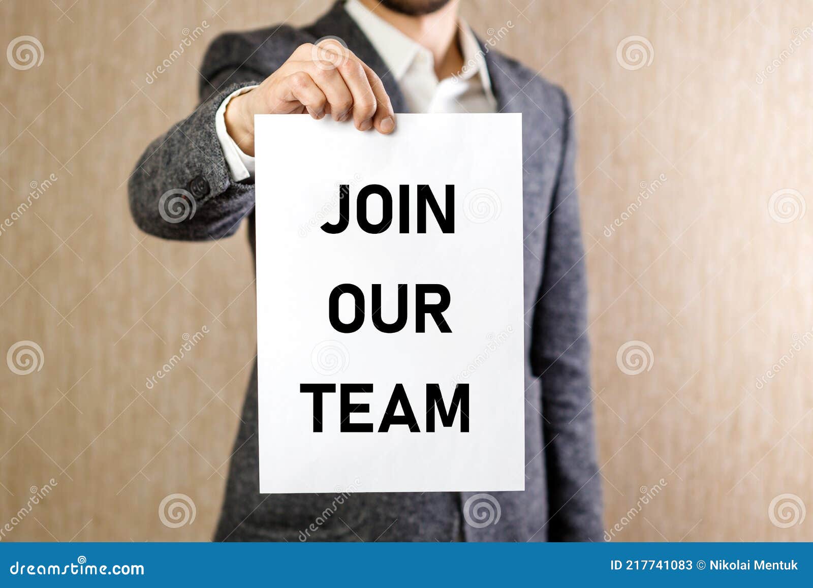 JOIN OUR TEAM, Message on Letter Shown by a Businessman Stock Image ... JOIN OUR TEAM, Message on Letter Shown by a Businessman Stock Image ...
