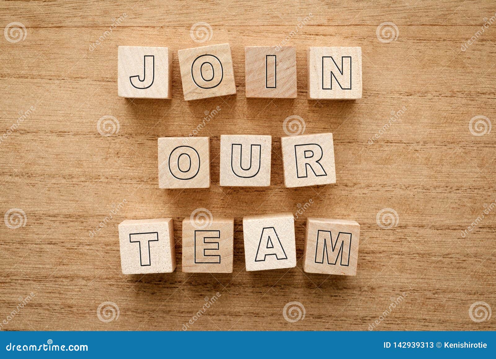 Join Our Team Word on Wooden Cube Blocks Stock Image - Image of member ...