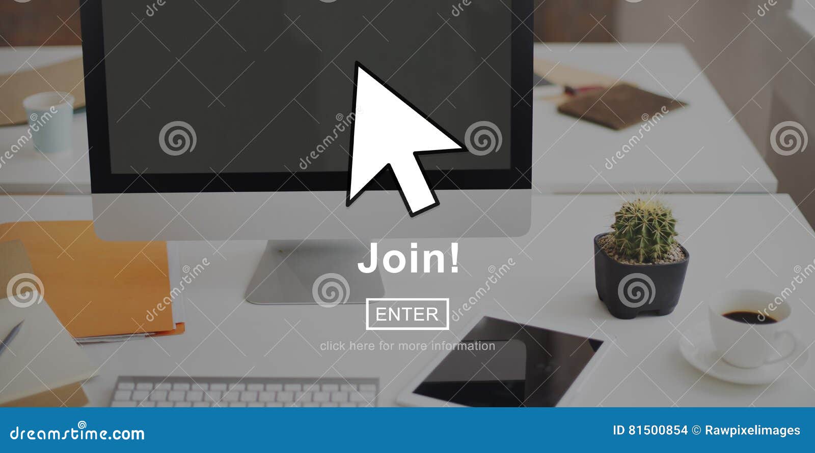 Join Sign Up Register Account Concept Stock Photo - Image of interface ...
